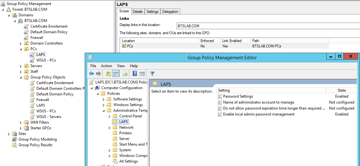 Microsoft LAPS (Local Administrator Password Solution) Deployment